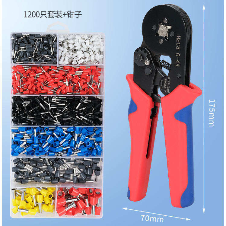 [LOẠI TỐT - COMBO] Kìm bấm cos pin HSC8 6-4A tự điều chỉnh, hộp cos pin ...