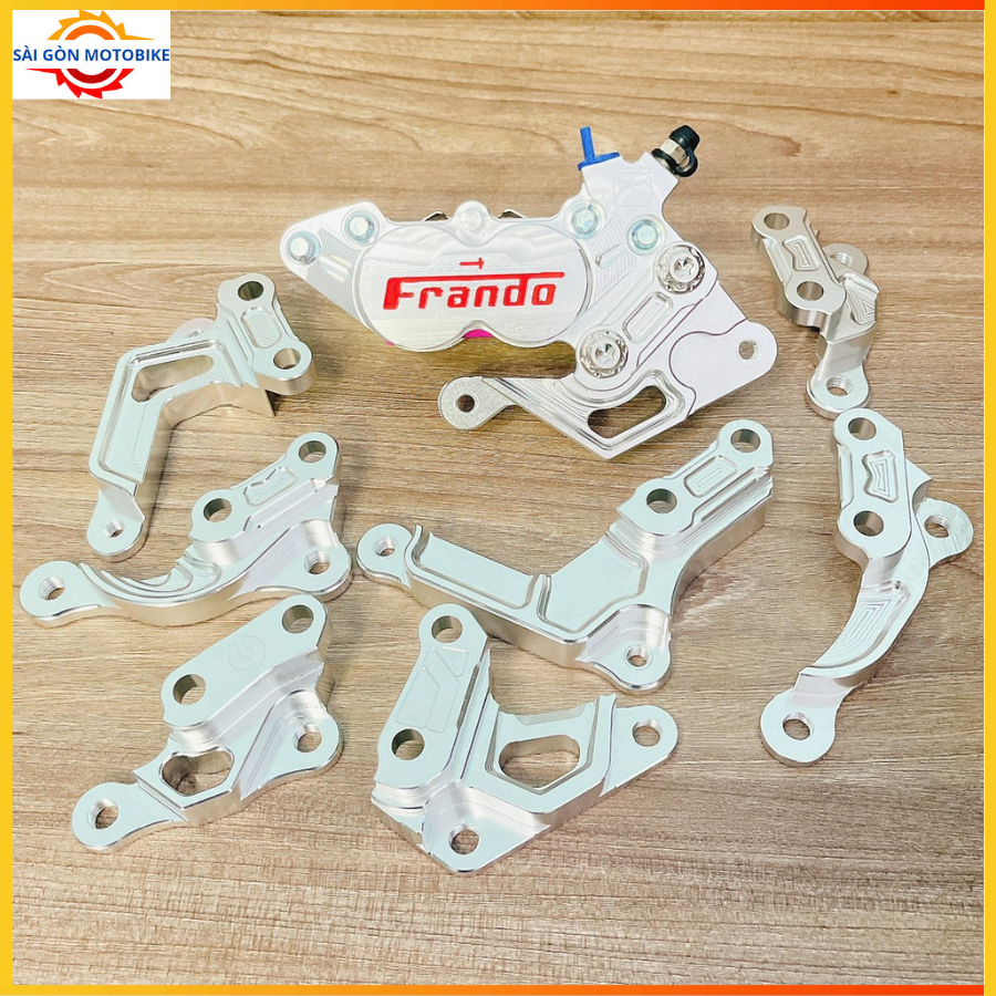 Heo Frando 4 piston đối xứng + Pát CNC 4Pis nguyên khối / Gắn được cho ...