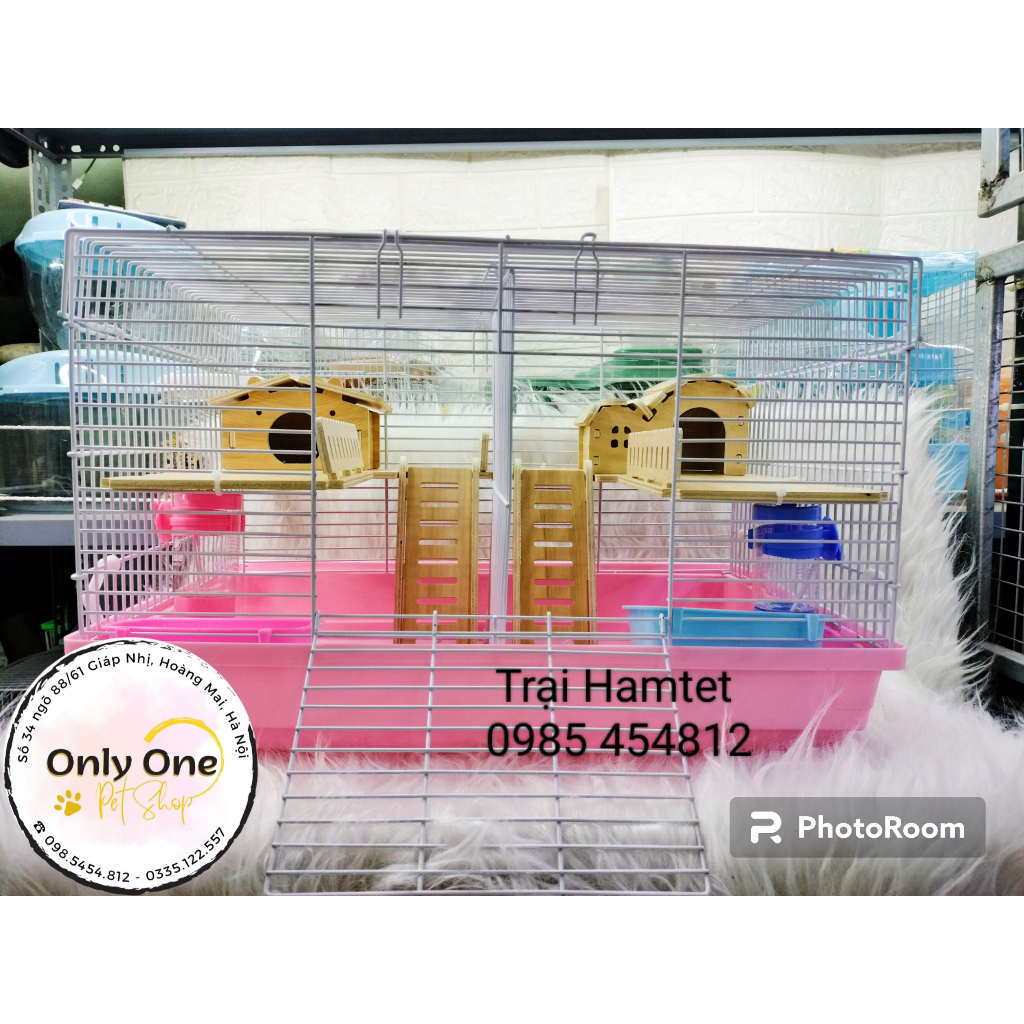 Lồng đại gỗ ngăn đôi cho Hamster | Shopee Việt Nam