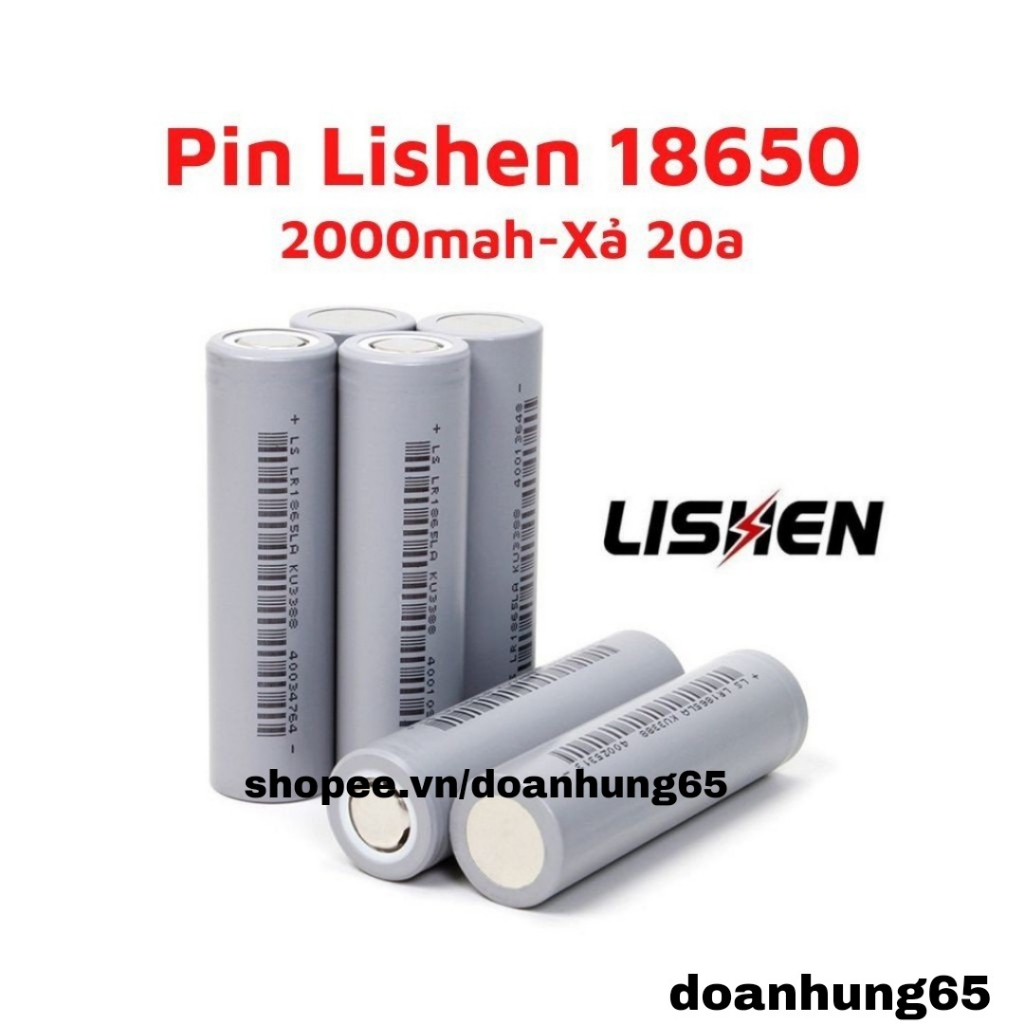 Cell Pin 18650 Lishen 2000mAh xả 20A Chính hãng hàng mới 100% | Shopee ...