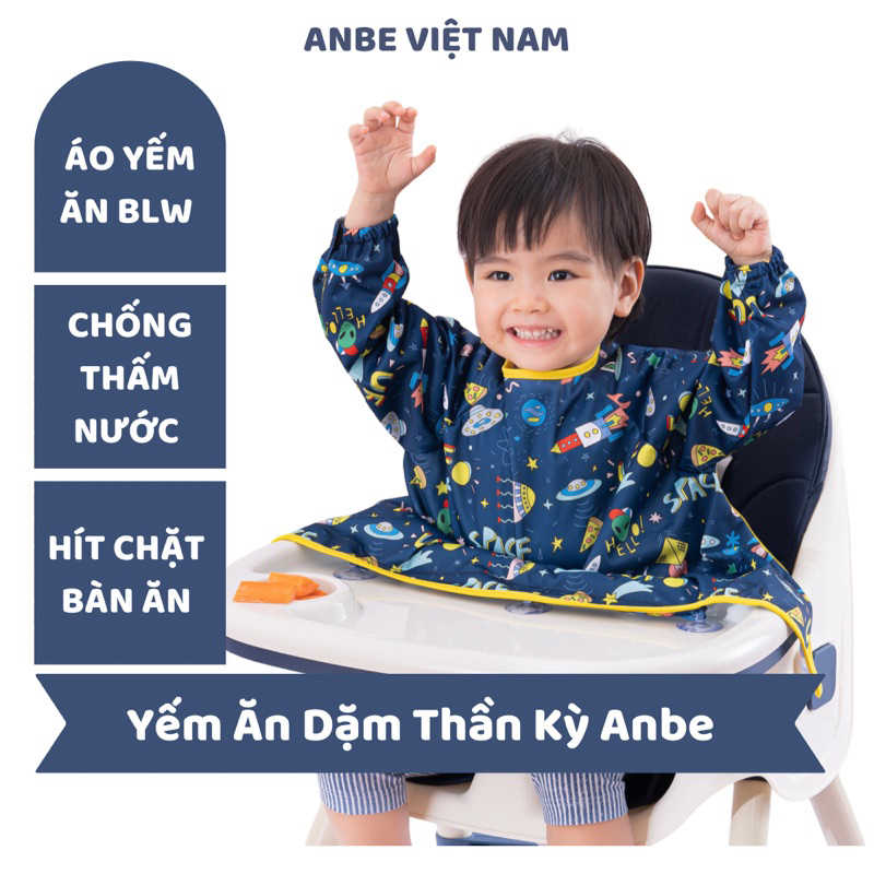 Áo Yếm Ăn Dặm Thần Kỳ Dài Tay Chống Thấm BLW Cho Bé ANBE VIETNAM ...