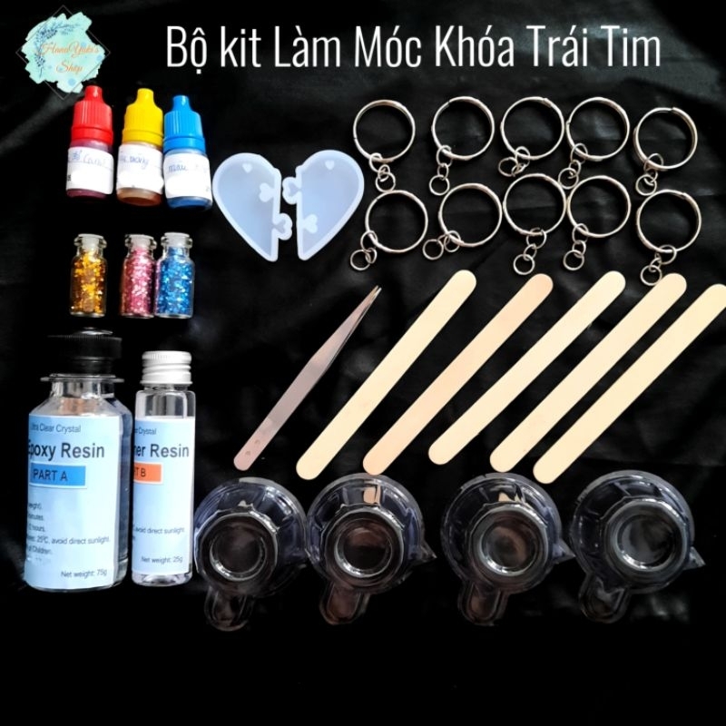 Bộ kit đúc trái tim 2 mảnh bằng Epoxy Resin thủ công | Shopee Việt Nam