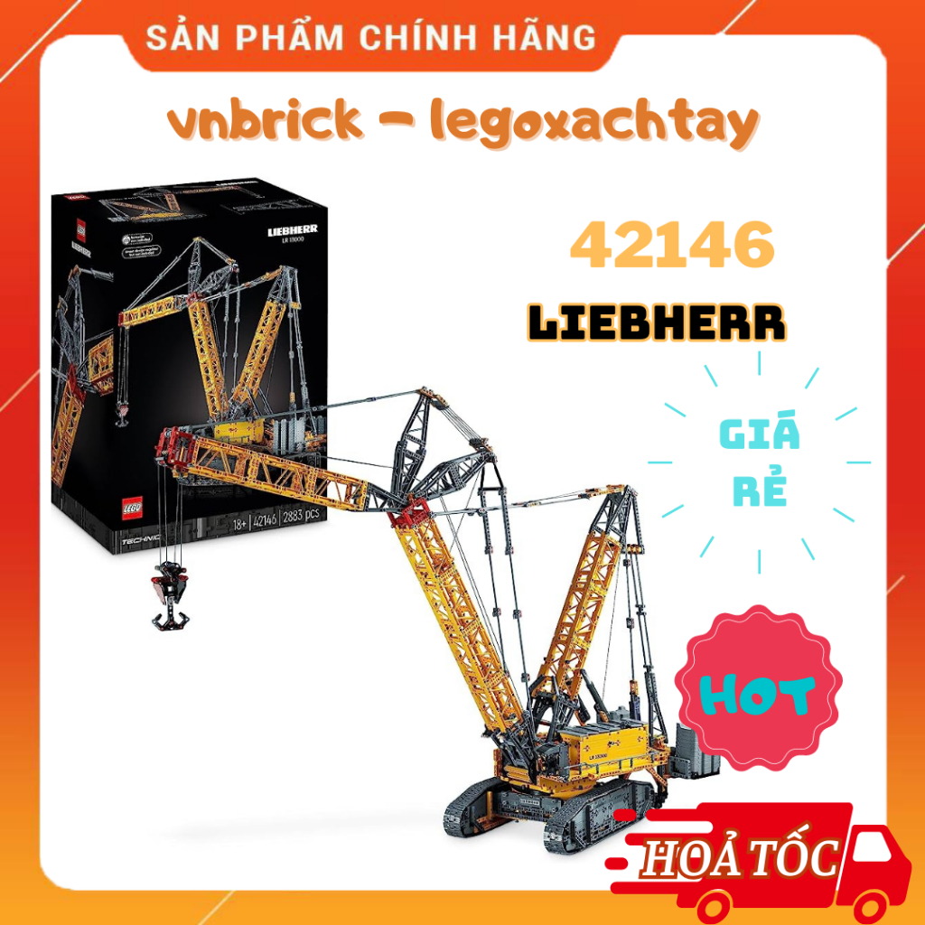 LEGO TECHNIC 42146 Xe Cần Cẩu Liebherr Crawler Crane | Shopee Việt Nam