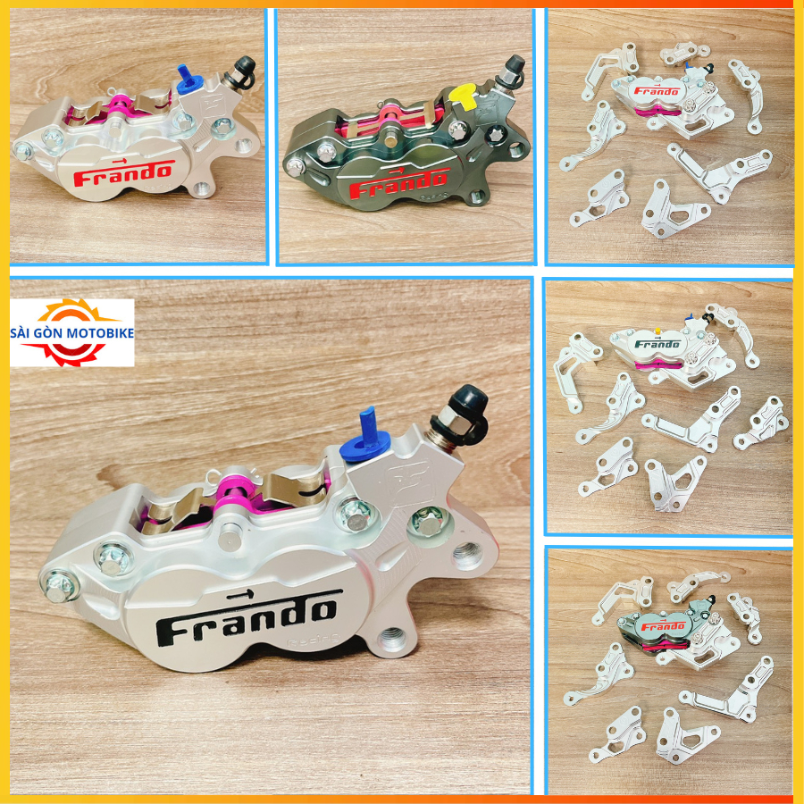Heo Frando 4 piston đối xứng + Pát CNC 4Pis nguyên khối / Gắn được cho ...