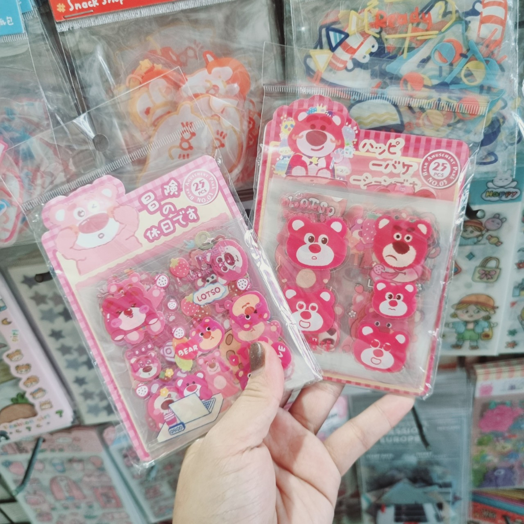 Sticker Gấu Gâu Cute 1K DỄ THƯƠNG KHÔNG THẤM NƯỚC MÀU SẮC ĐẸP (1 miếng ...