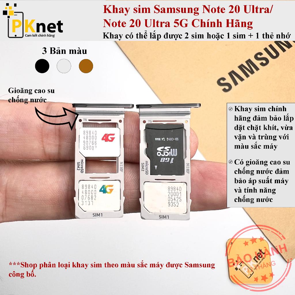 Khay sim Samsung Note 20 Ultra - Bản 2 sim Chính Hãng, đủ màu, lắp được ...