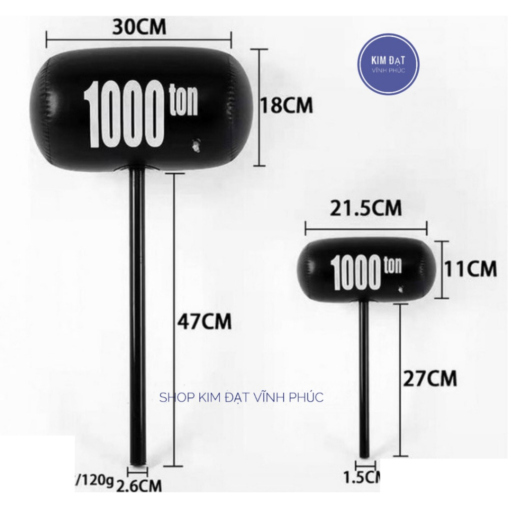 Đồ chơi Búa 1000 tấn . búa hơi loại to size 30 cm loại cán nhựa khỏe ...