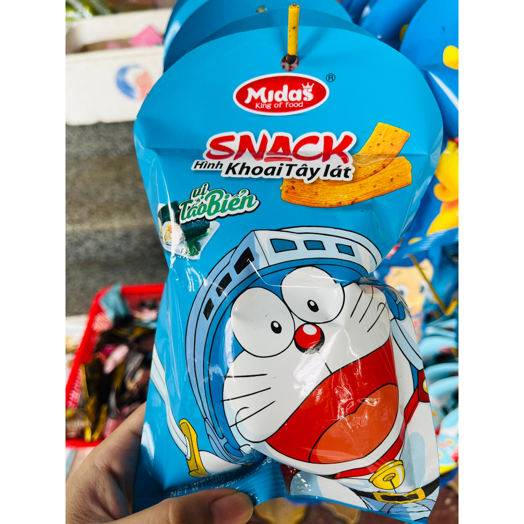 Lẻ 1 gói snack Midas khoai tây lát hình Doremon gói 30g | Shopee Việt Nam