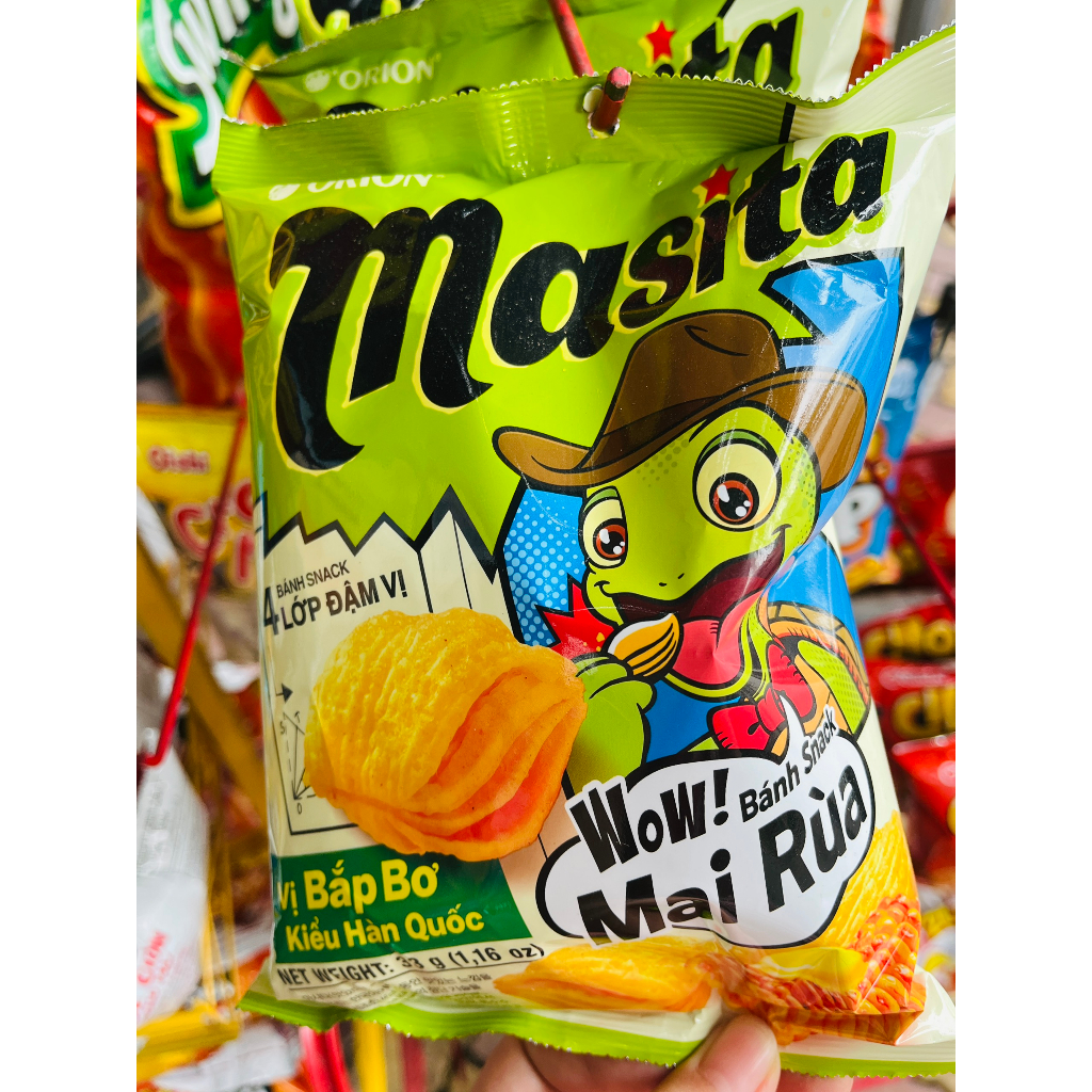 Bim Bim 4 lớp Mai Rùa ị Bắp Bơ Kiểu Hàn Quốc Masita Orion Gói 60g ...