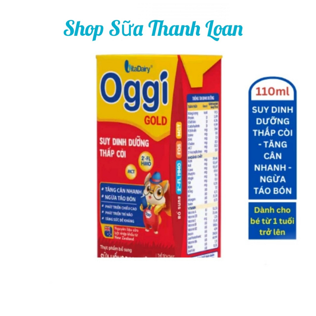 [HSD T11-2024] COMBO 4 LỐC 16 Hộp Sữa Hộp Pha Sẵn Oggi Suy Dinh Dưỡng Gold 110ml. | Shopee Việt Nam