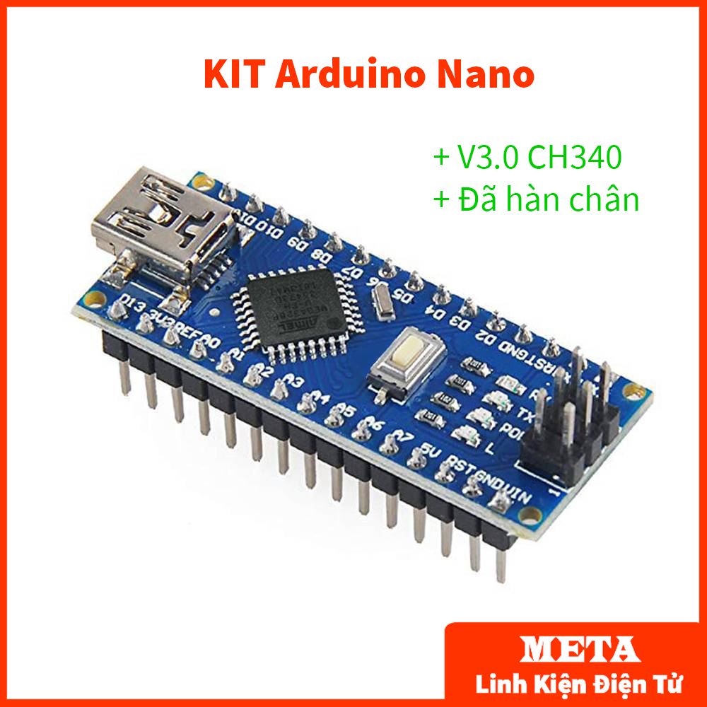 Kit Arduino Nano V3 0 Ch340 Có Kèm Cáp Mini Usb Kit Nano Atmega328p