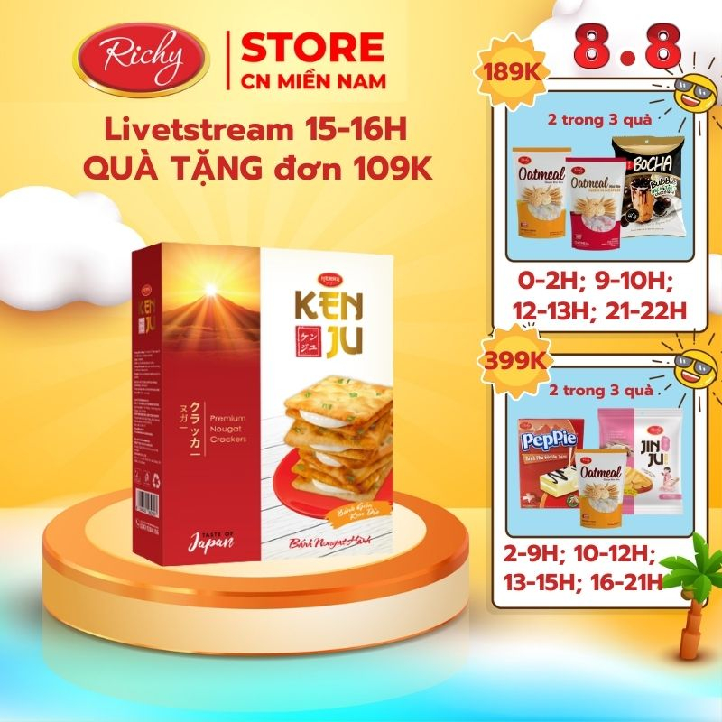 Bánh quy Richy KenJu giòn kem dẻo hương vị Nhật | Shopee Việt Nam