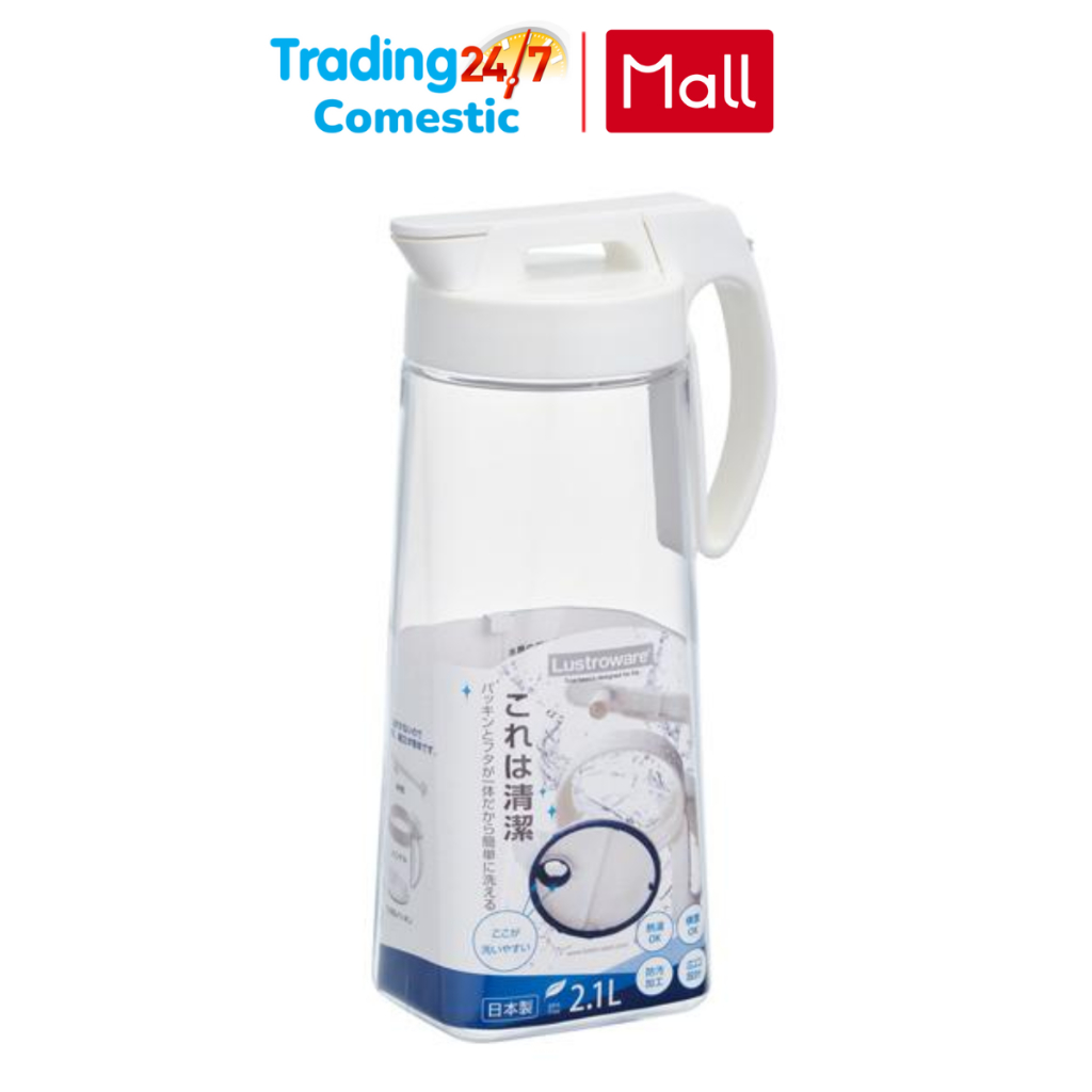 ( Nhật Bản ) Bình đựng nước chịu nhiệt nắp khoá chặt Lustroware 2.1L hàng chuẩn Nhật - Kokubo ...
