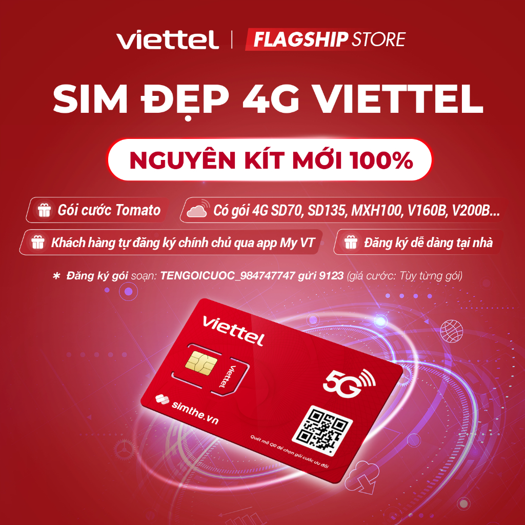 [Số Đẹp] Sim Viettel 4G Tomato Nguyên KIT Mới 100% - Cần Đăng Ký Chính Chủ Tại CH. ĐK SD90 ...