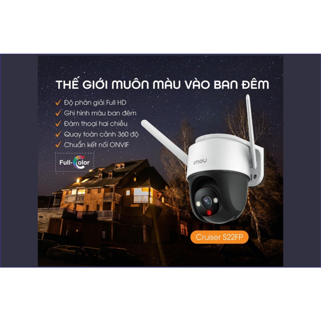 CAMERA IMOU IPC-S22FP ,FULL HD ,ĐÀM THOẠI ,TÍCH HỢP WIFI HOTSPOT ,FULL ...