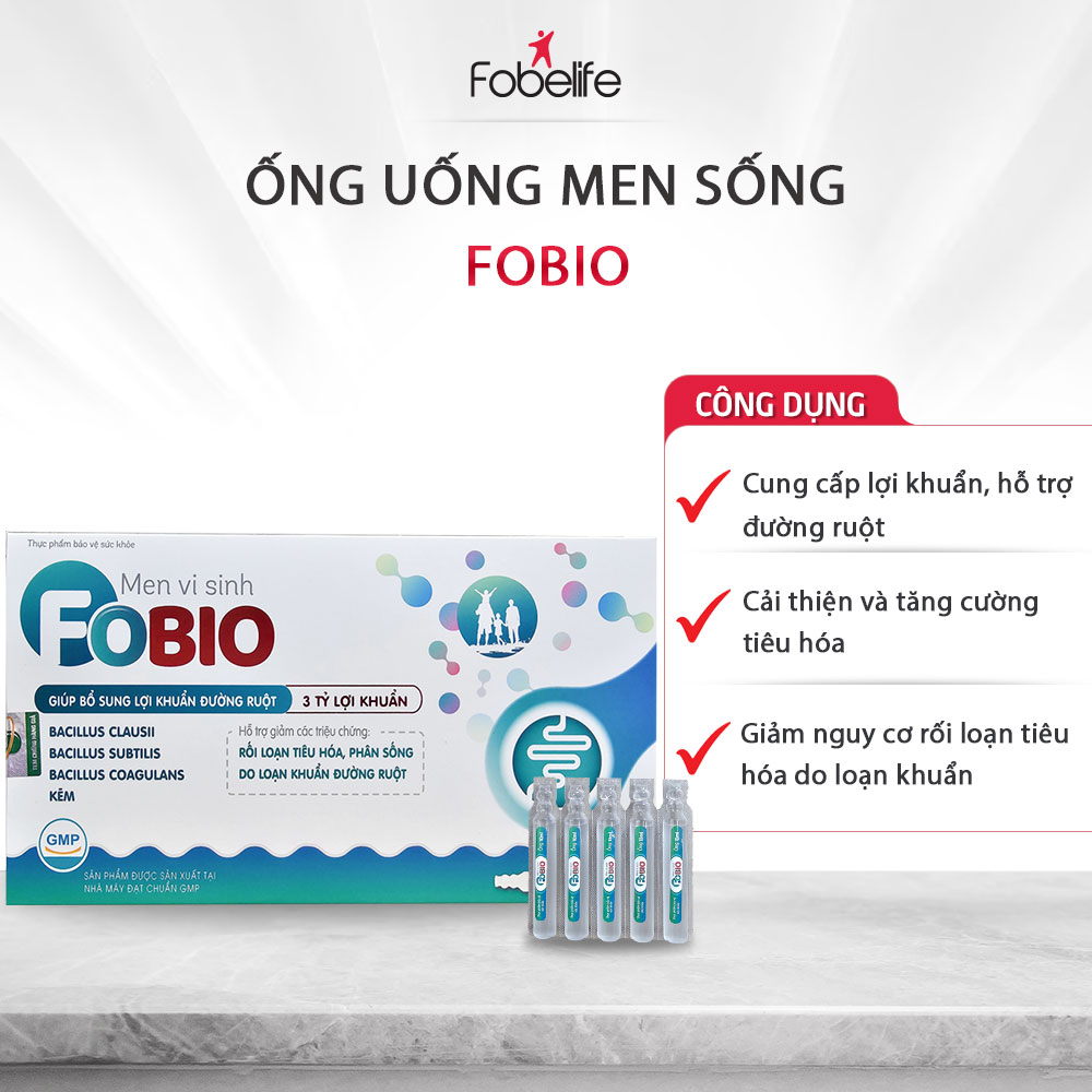 Ống Uống Men Vi Sinh FoBio Fobe Hỗ Trợ Bổ Sung Lợi Khuẩn, Giảm Rối Loạn ...