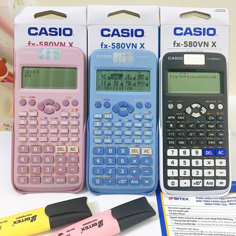 Máy tinh casio FX 580 VN +tặng 2 viết | Shopee Việt Nam