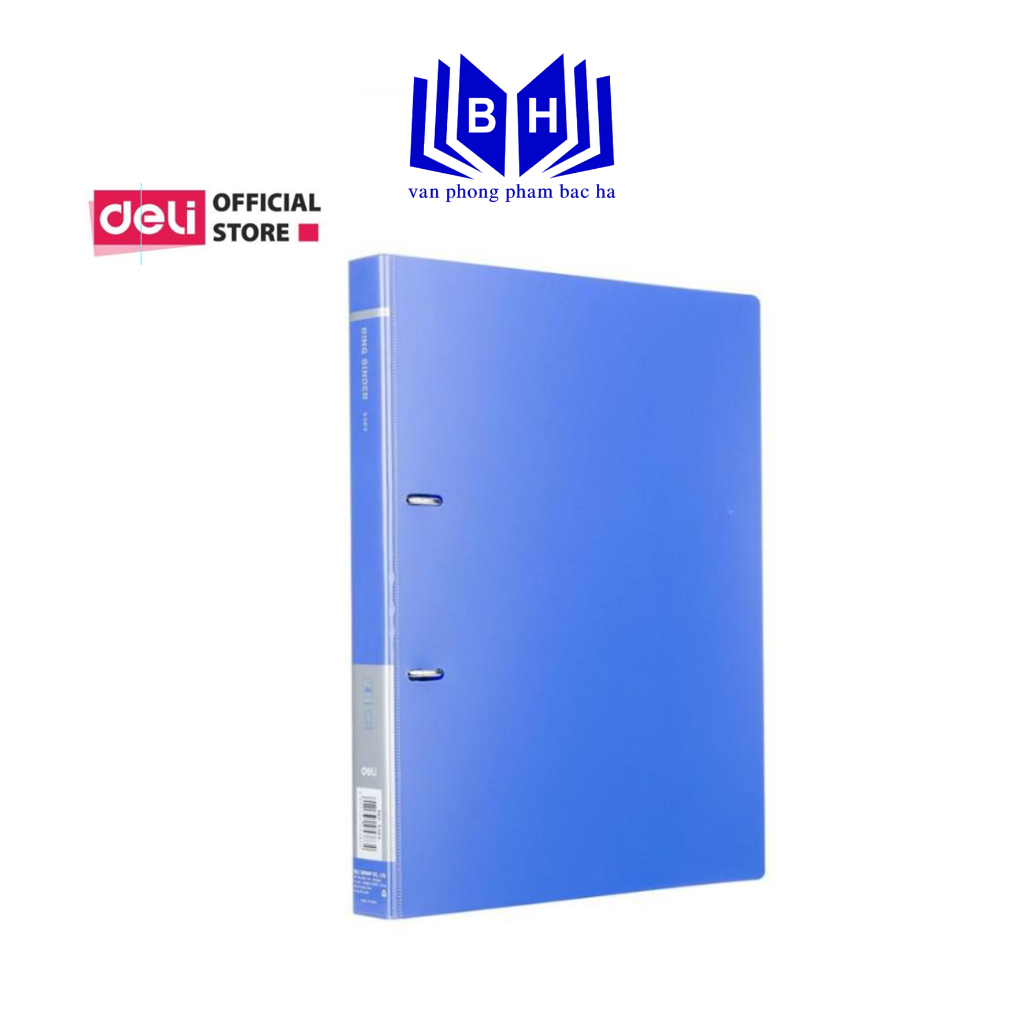 Bìa nhẫn/ File còng nhẫn 2 càng A4 Deli - Xanh dương - 1 chiếc - 5383 ...