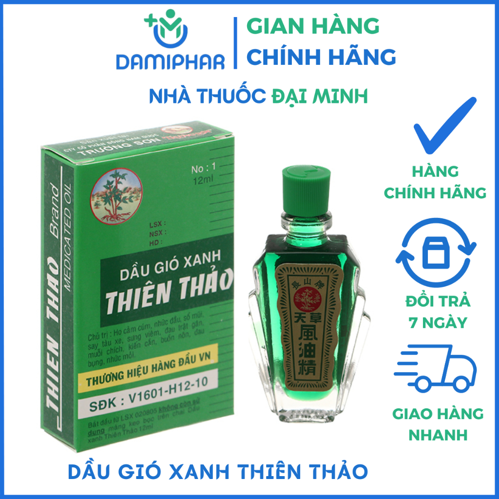 Dầu Gió Xanh Thiên Thảo Chai 12ml | Shopee Việt Nam
