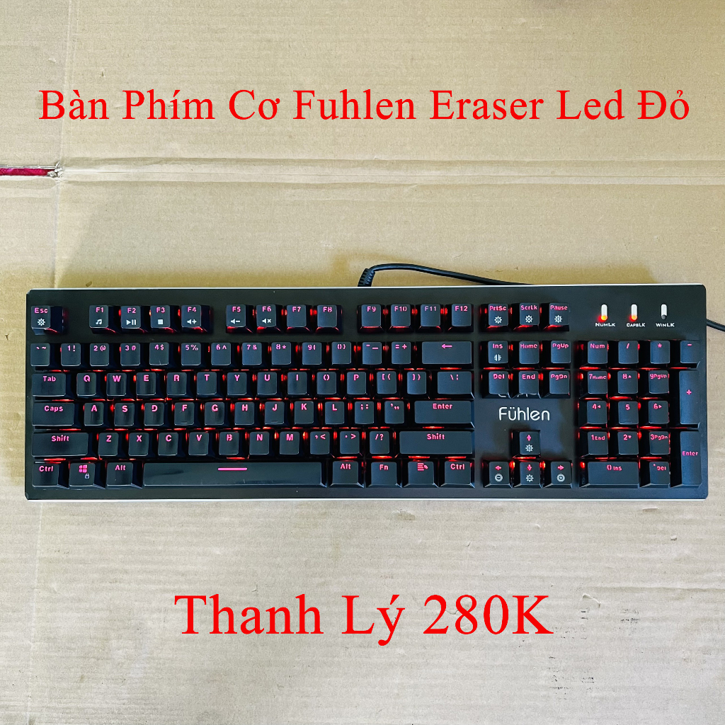 Bàn phím cơ Gaming Fuhlen Eraser cũ - Fuhlen E - Led Đơn Đỏ Hình Thức ...