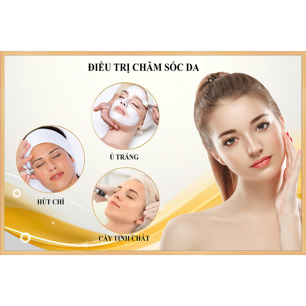 Tranh decal dán tường trang trí Spa BODY Dưỡng Sinh Đông Y/ Nail/ Nối ...