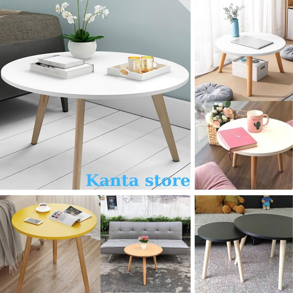 Bàn Trà Tròn Sofa Bệt, Bàn Tròn Cafe, Chân Gỗ Tự Nhiên G25 Phong Cách ...