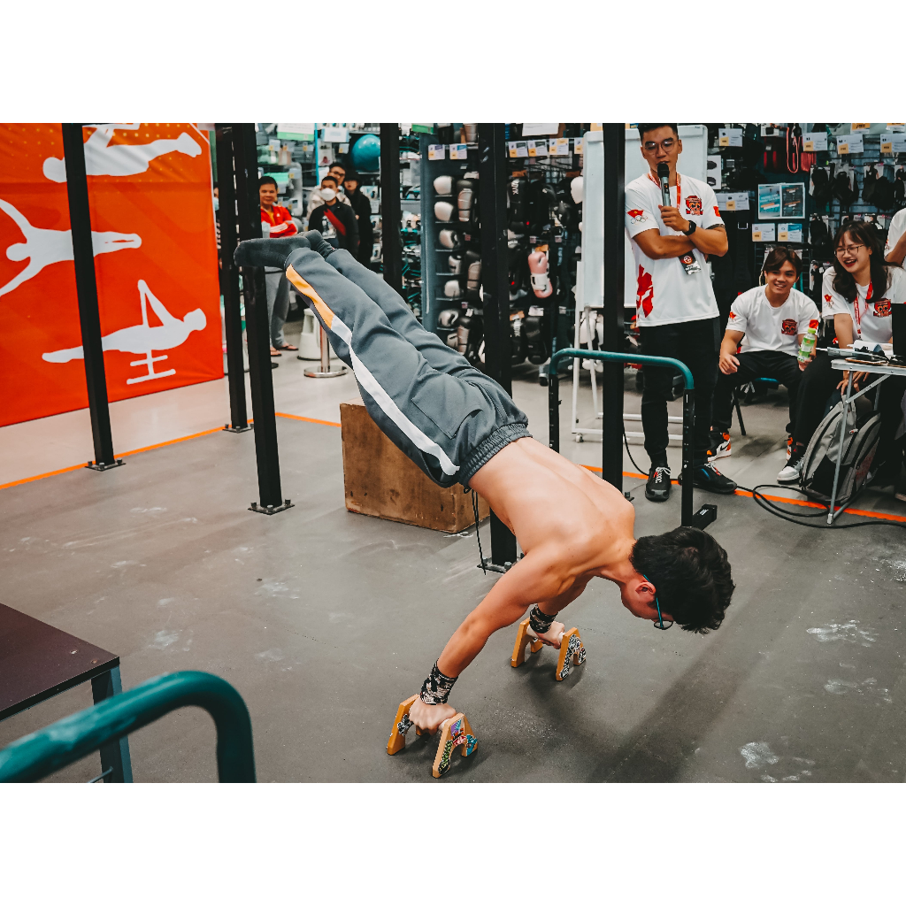 Dụng cụ tập luyện Calisthenics Parallettes Mini bằng gỗ handmade (tặng ...