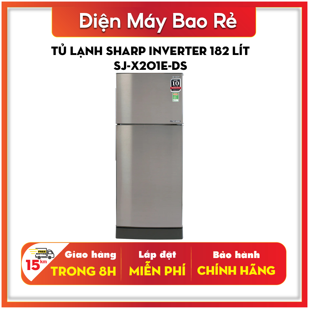 Tủ lạnh Sharp Inverter 182 lít - SJ-X201E-DS | Shopee Việt Nam