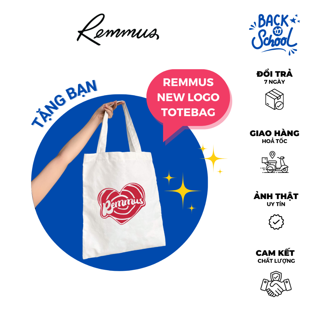 Remmus Signature Tote bag - Túi tote vải canvas Remmus dành cho nữ ...