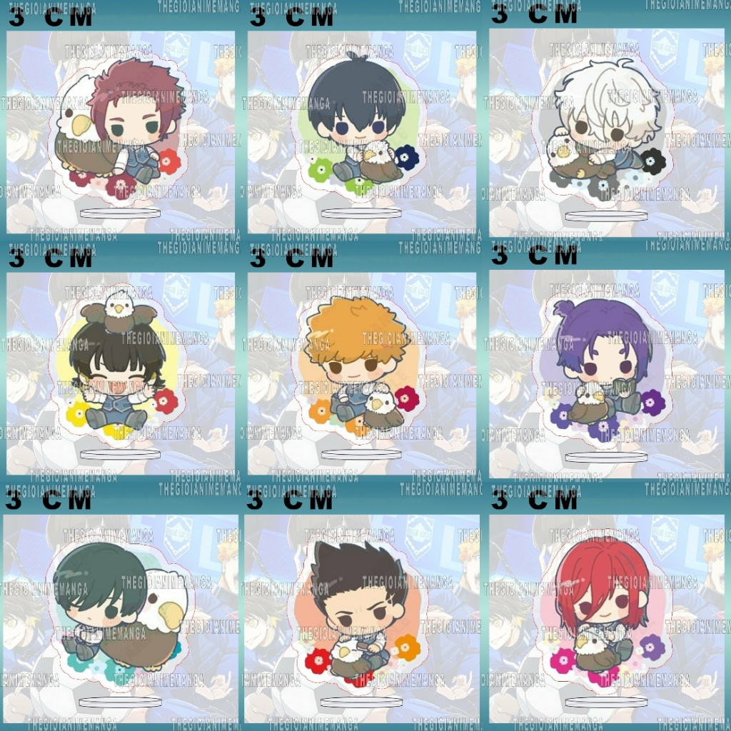 (3cm) Mô hình BLUE LOCK ver ĐẠI BÀNG CUTE in hình anime chibi mica ...