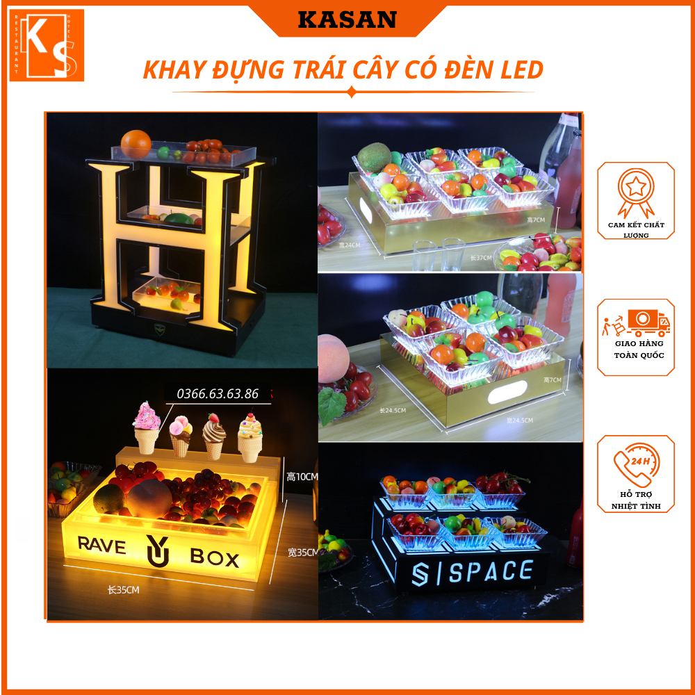 Khay đựng trái cây, bánh kẹo có đèn LED. Khay đựng hoa quả nhiều tầng ...