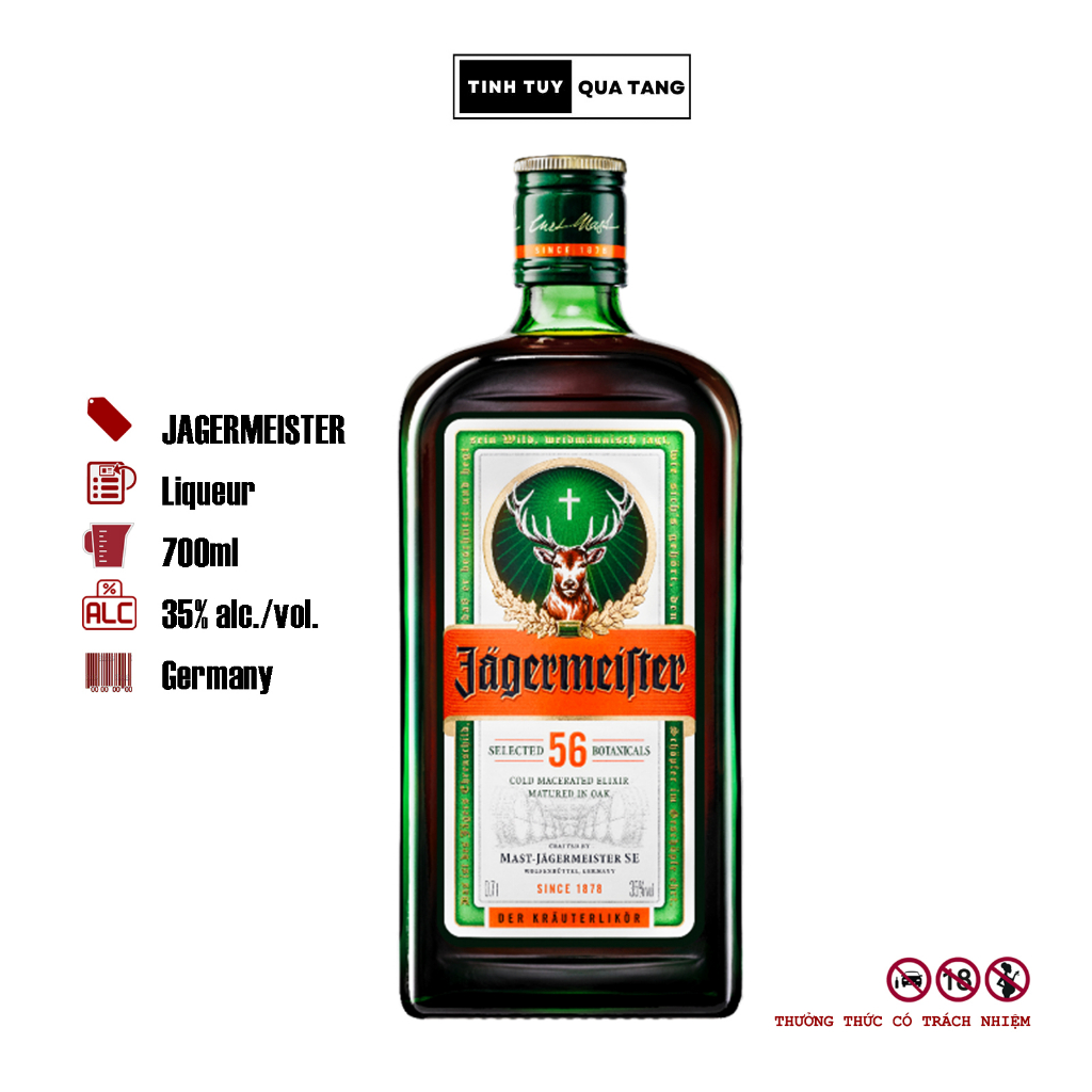 Rượu ngoại thảo mộc Jagermeister dung tích 700ml/1000ml nồng độ cồn 35% (không hộp) | Shopee ...