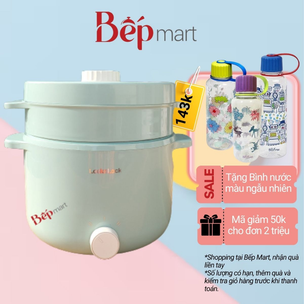 Nồi điện đa năng Locknlock Electric Multi Pot EJP156MIT 2L, 2 chế độ ...