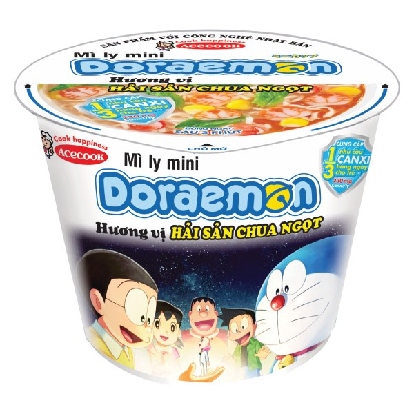 Mì Ly Mini Acecook Doraemon Hải Sản Chua Ngọt 53G | Shopee Việt Nam