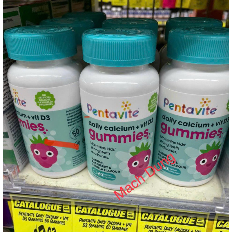 Viên nhai bổ sung Canxi và Vitamin D3 Pentavite Daily Calcium + Vitamin ...