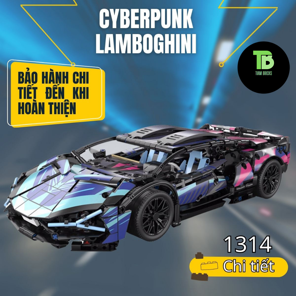 Mô hình lắp ráp siêu xe technic Lamborghini Cyberpunk Lam tỉ lệ 1:14 ...