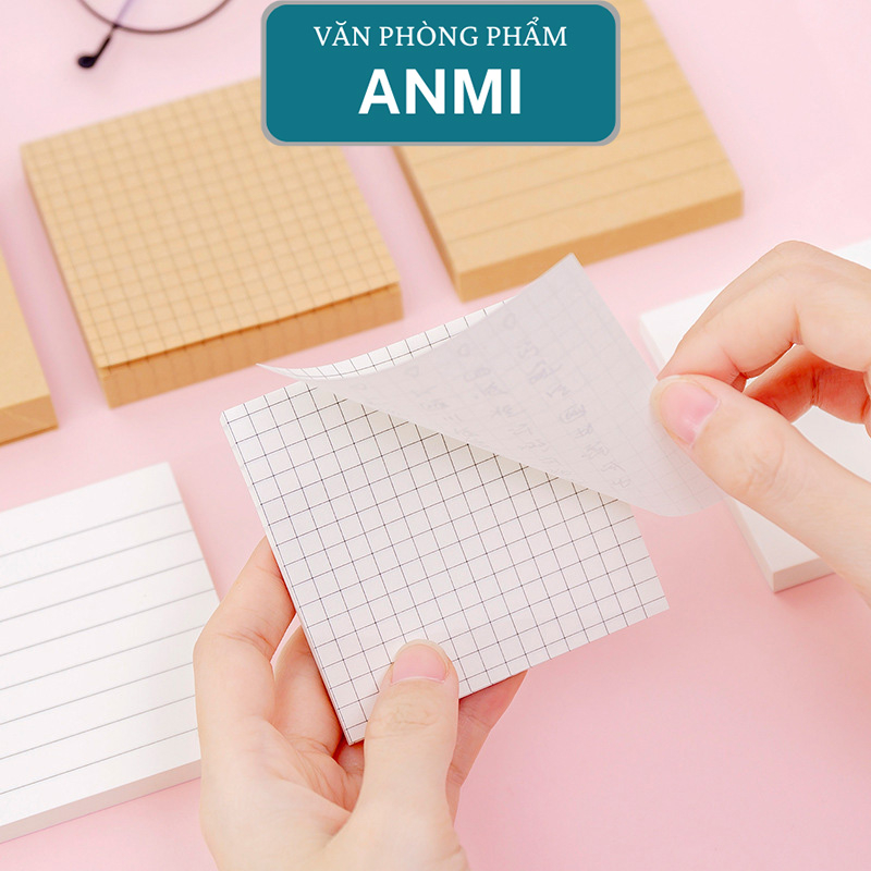 Tập 80 giấy note giấy nhớ giấy ghi chú basic KRAFT ANMI NO4 | Shopee ...