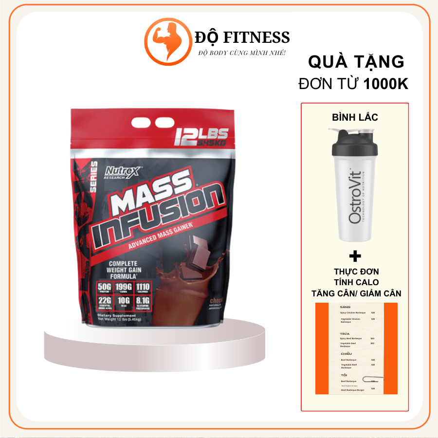 Mass Infusion Nutrex (5.4KG) Sữa Hỗ Trợ Tăng Cân Tăng Cơ Nạc Hiệu Quả ...