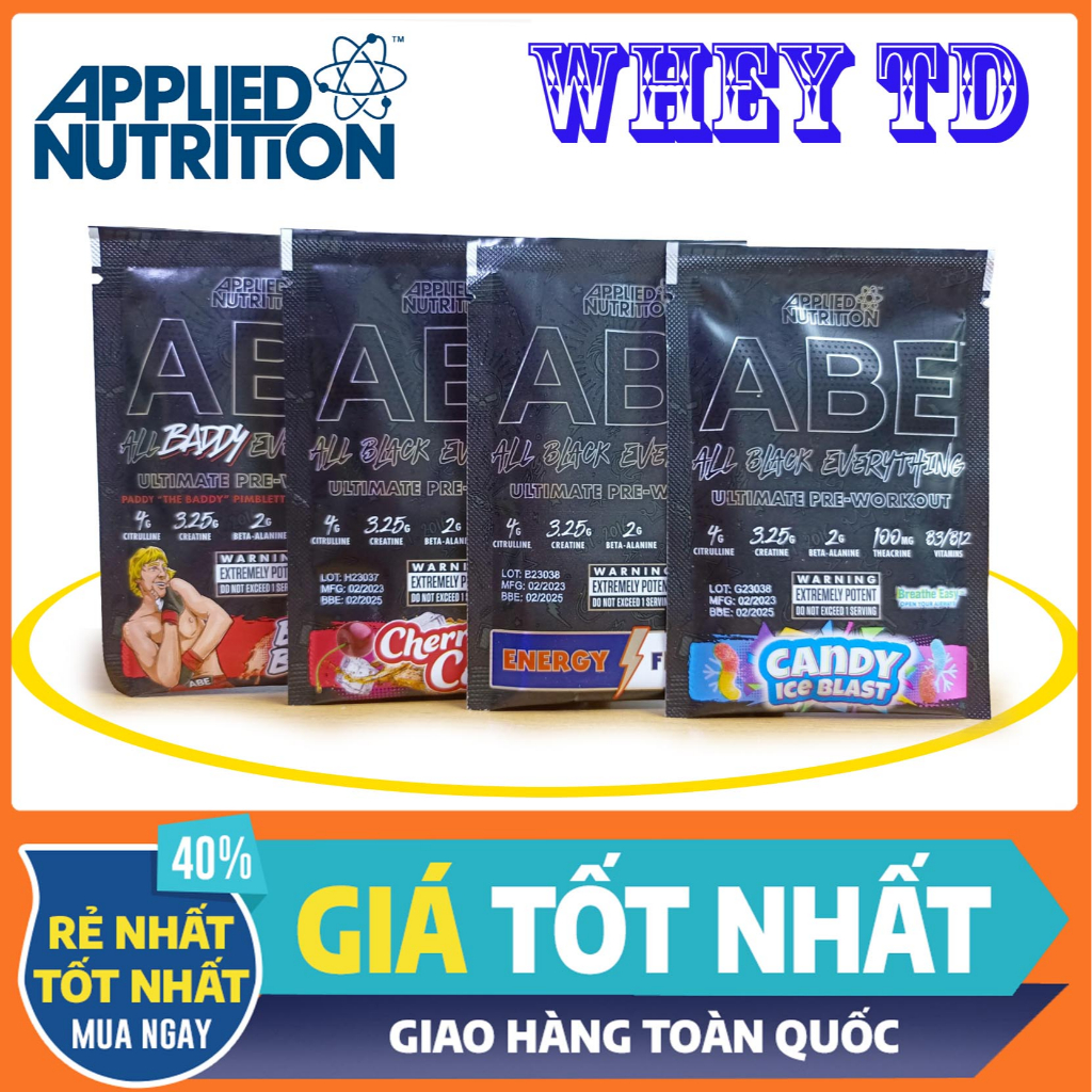 Gói Sample ABE Pre Workout Applied Nutrition - Tăng Sức Mạnh Tỉnh Táo ...