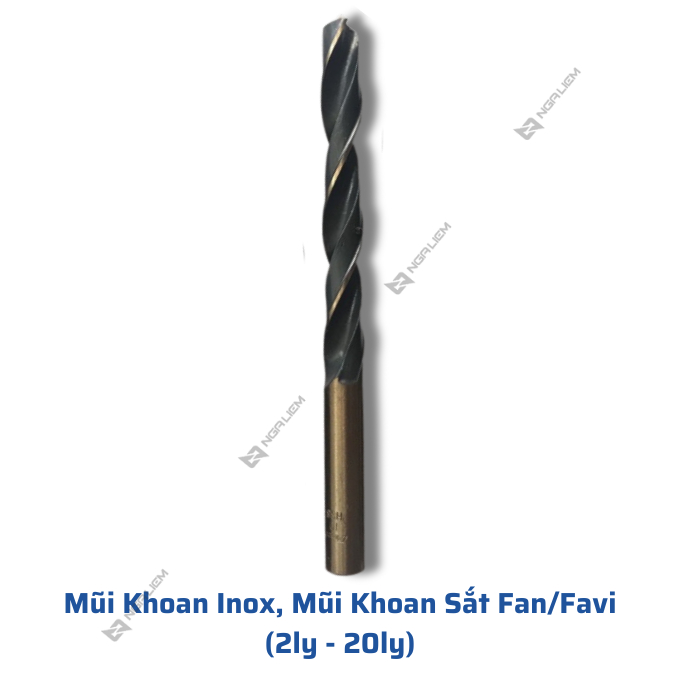 Mũi Khoan Inox, Mũi Khoan Sắt Fan/Favi Đủ Các Kích Thước (2ly - 20ly), Mũi khoan rộng, Đa năng ...