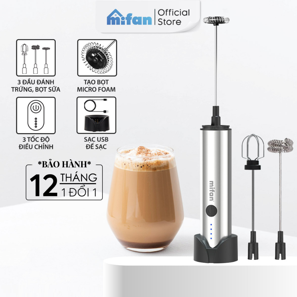 Máy Đánh Bọt Cà Phê Microfoam Mifan MF1501G - 3 Đầu Đa Năng, Thép không ...