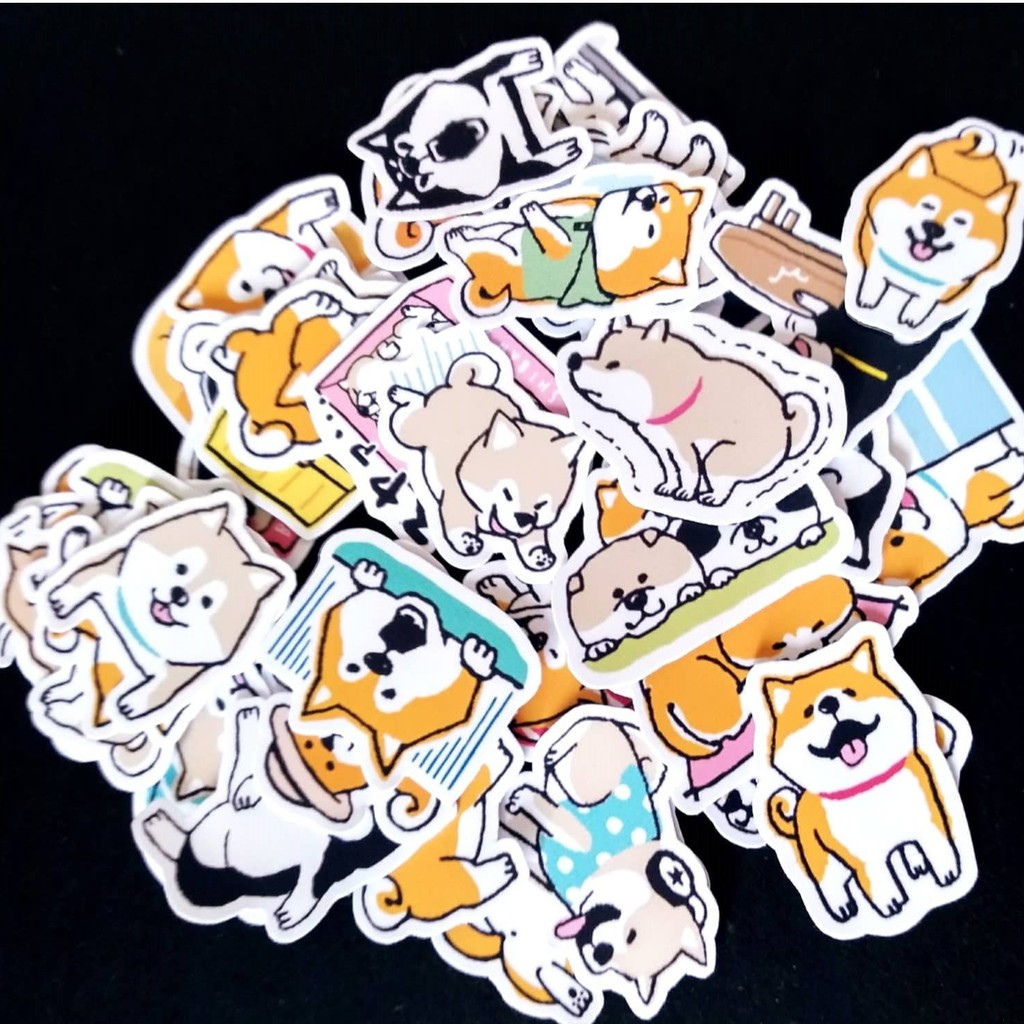 Bộ 40 sticker chó Shiba Nhật Bản đáng yêu (Ảnh thật tự chụp) | Shopee ...