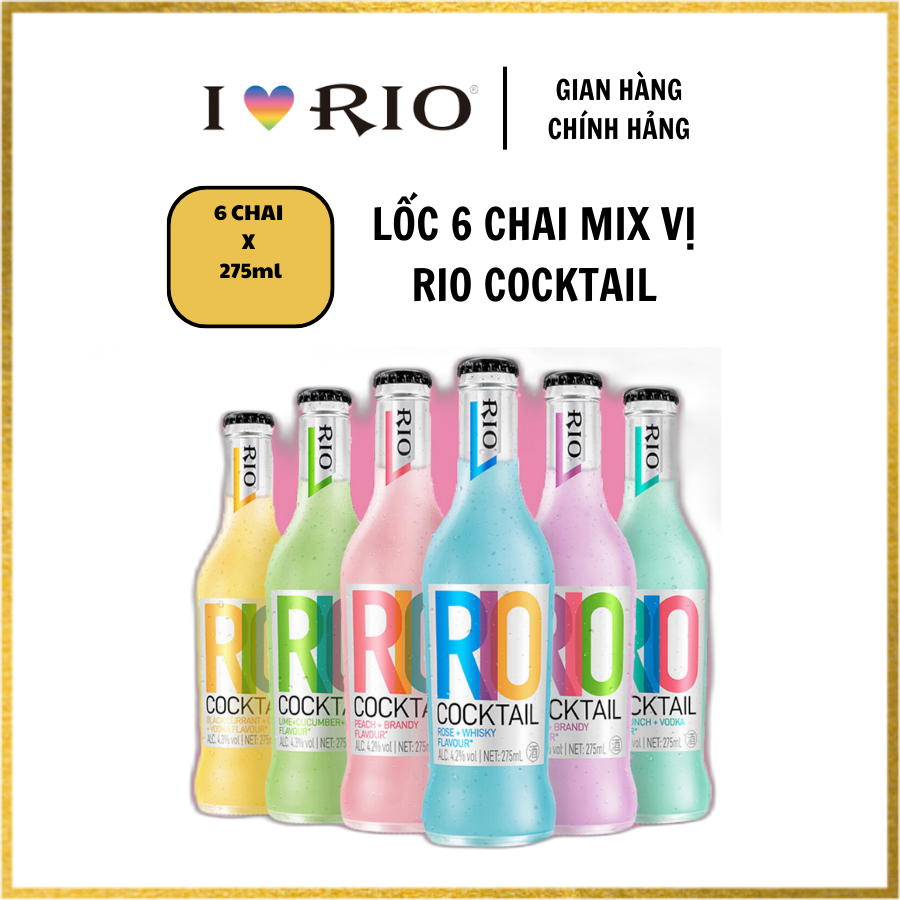 Lốc set 6 chai Rio Cocktail (275ml/chai) | Shopee Việt Nam