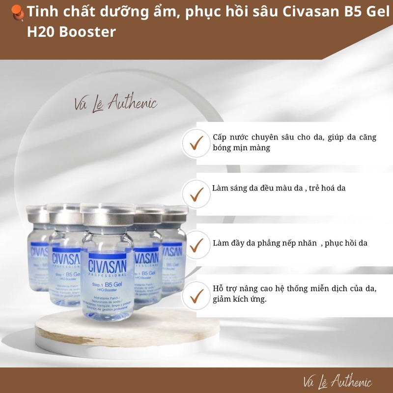 Serum Dưỡng Ẩm và Phục Hồi Civasan B5 Gel H20 Booster 5x5ml | Shopee ...