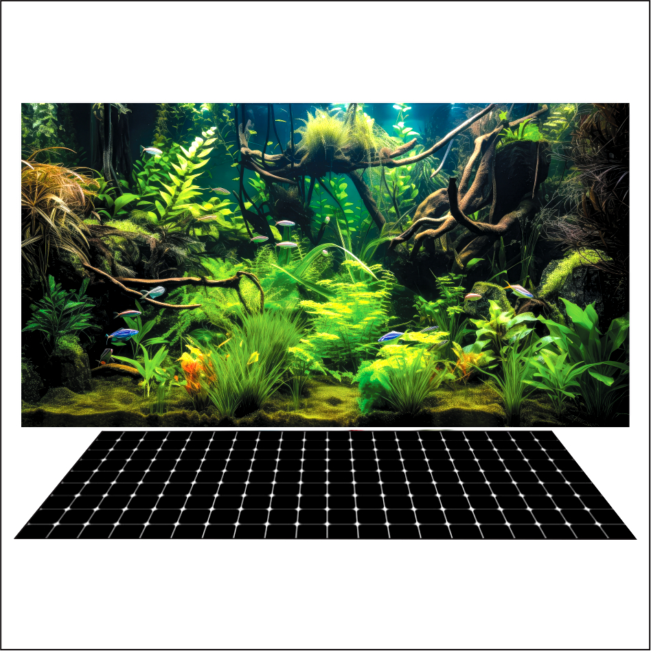 Tranh 3d Decal có sẵn keo, Tranh Dán Bể Cá Thủy Sinh, Bể Cá Rồng (Tranh ...