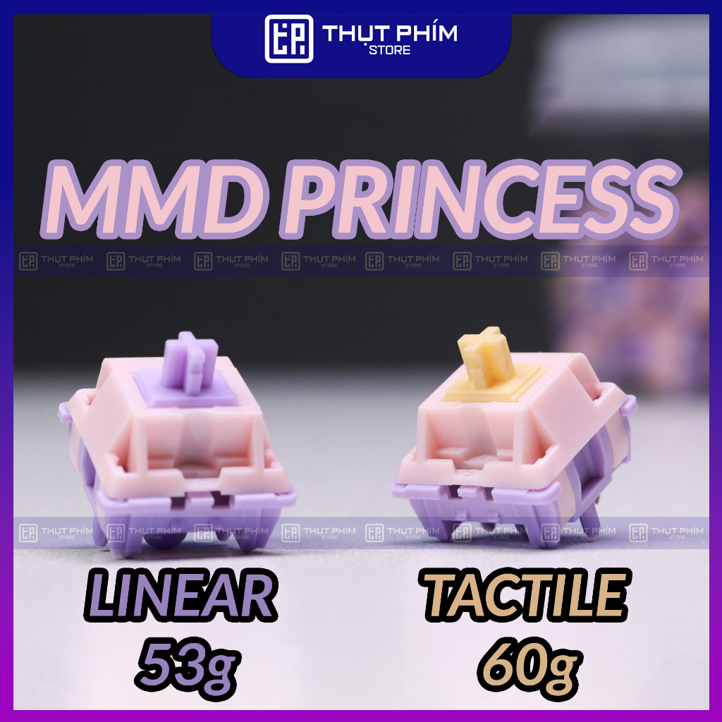 MMD Princess Switch Linear / Tactile bản V2 lò xo 2 tầng Thụt Phím ...