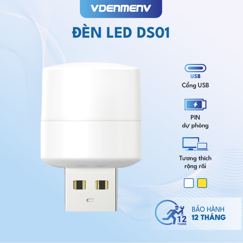 USB Đèn LED Mini VDENMENV DS01 Làm Trang Trí Phòng Ngủ, 2 Màu Chọn Lựa | Shopee Việt Nam
