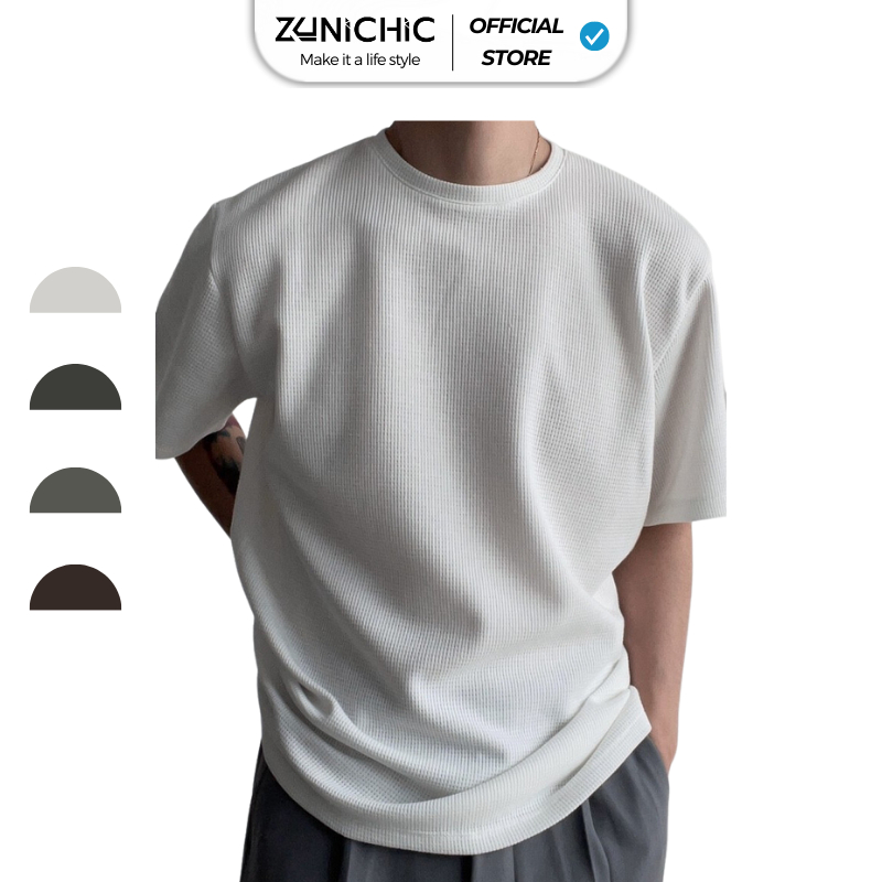 Áo thun nam tay lỡ form rộng có cổ unisex Hàn Quốc Màu Đen, Trắng ...