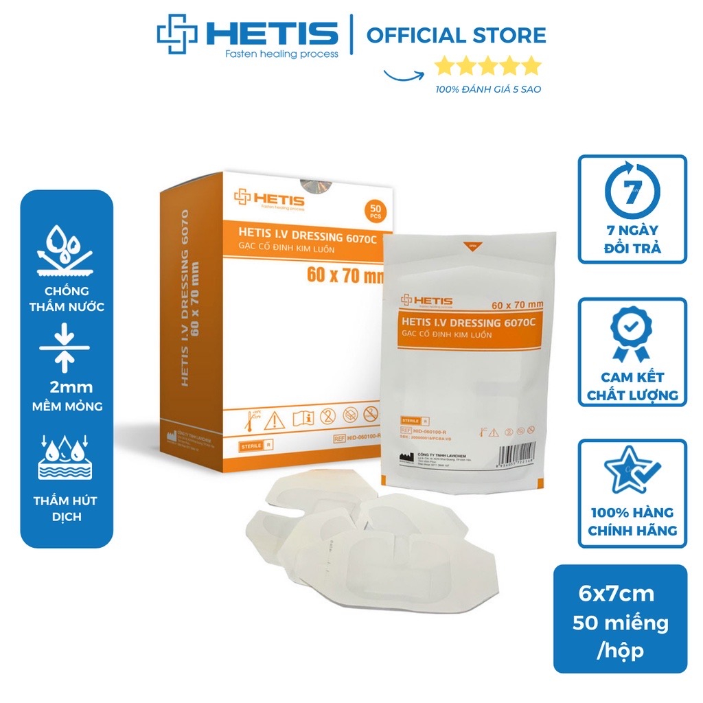 [COMBO 10 MIẾNG] Băng gạc dán cố định kim luồn không thấm nước,có xẻ ...