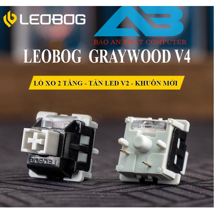 (GIÁ TỐT) NEW Switch Leobog Greywood V4 - V3 linear bàn phím cơ hotswap | Shopee Việt Nam